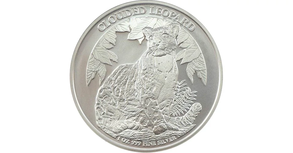 Leopardul de copac, 3000 riel, argint, Cambodgia, 2023