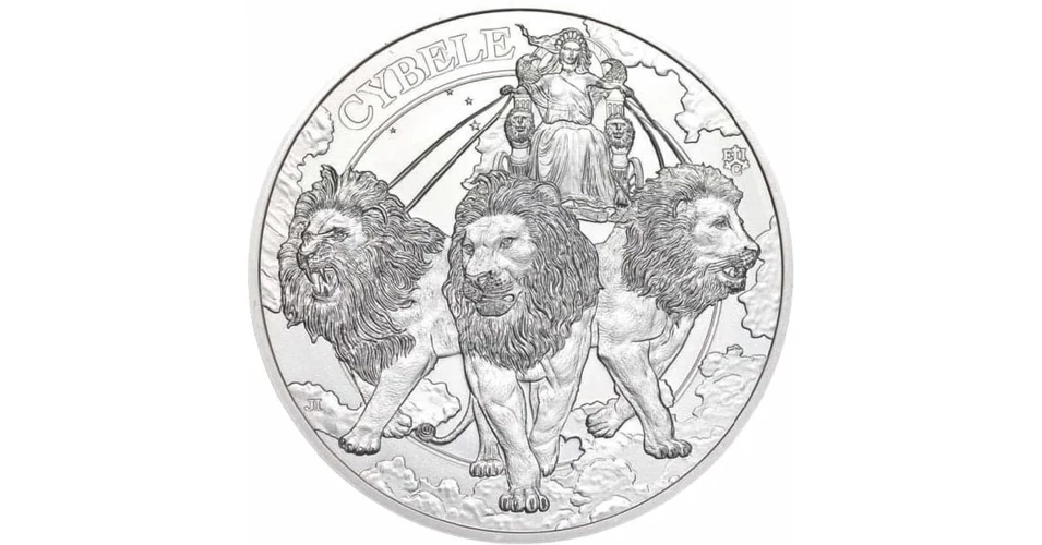 Marea mamă a zeilor, 1 liră, argint, Insula Sfânta Elena, 2024