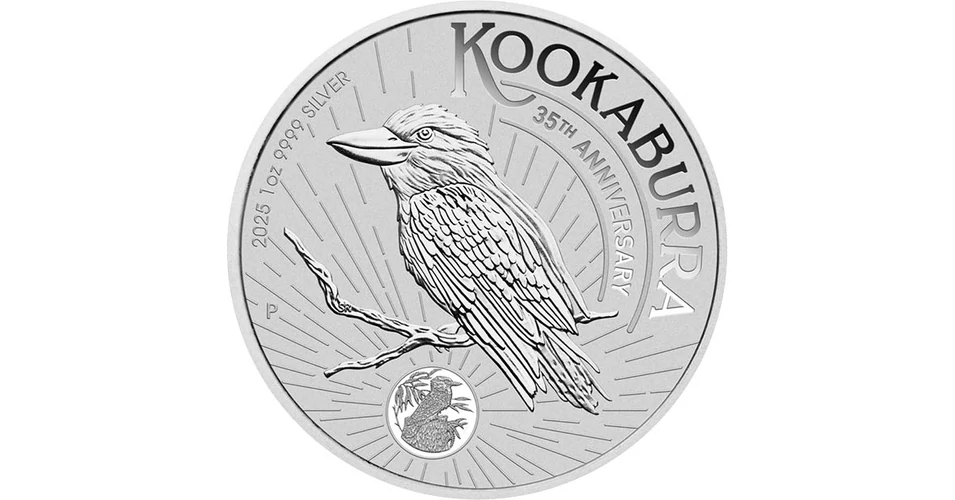 Kookaburra are 35 de ani, 1 dolar, argint, Australia, 2025