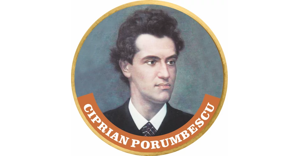 Ciprian Porumbescu - marele compozitor român, 50 cenţi, motiv colorat